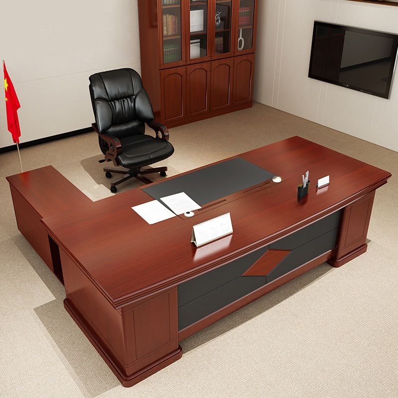 2 meters L-fashioned executive desk - Furniture Mart - office furniture