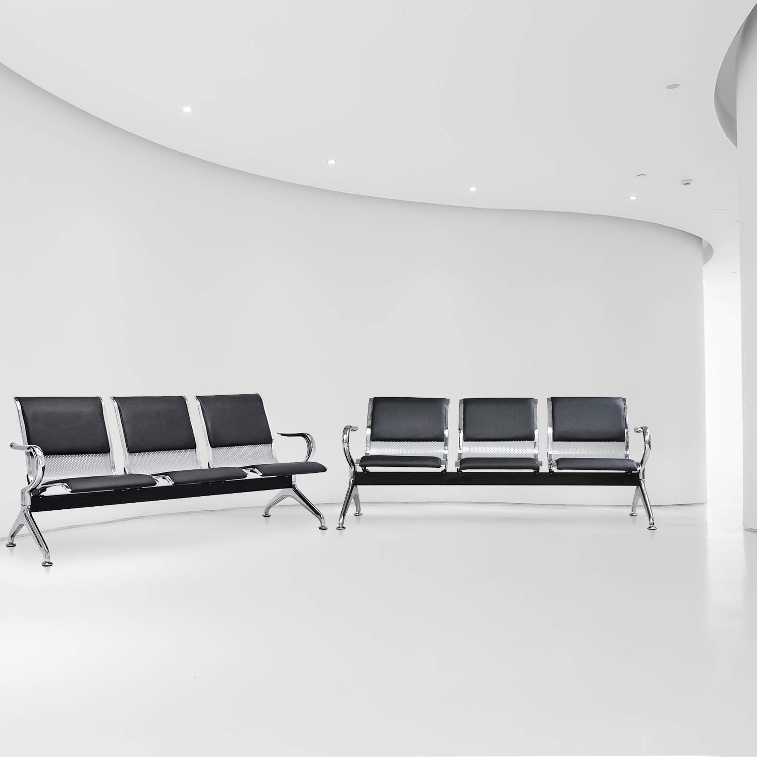 3-link padded office reception bench - Furniture Mart - Furniture shop