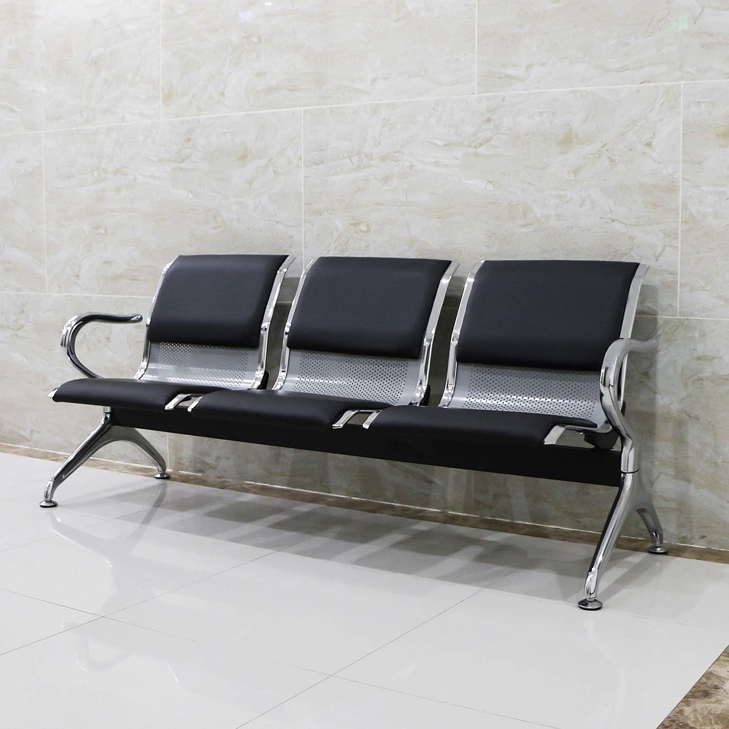 3-link padded office reception bench - Furniture Mart - Furniture shop