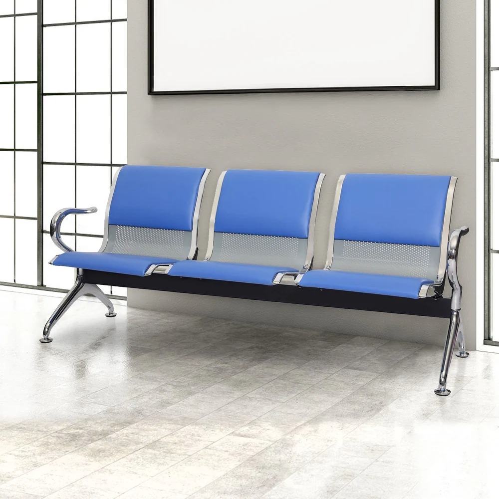 3 Link padded office waiting bench - Furniture Mart