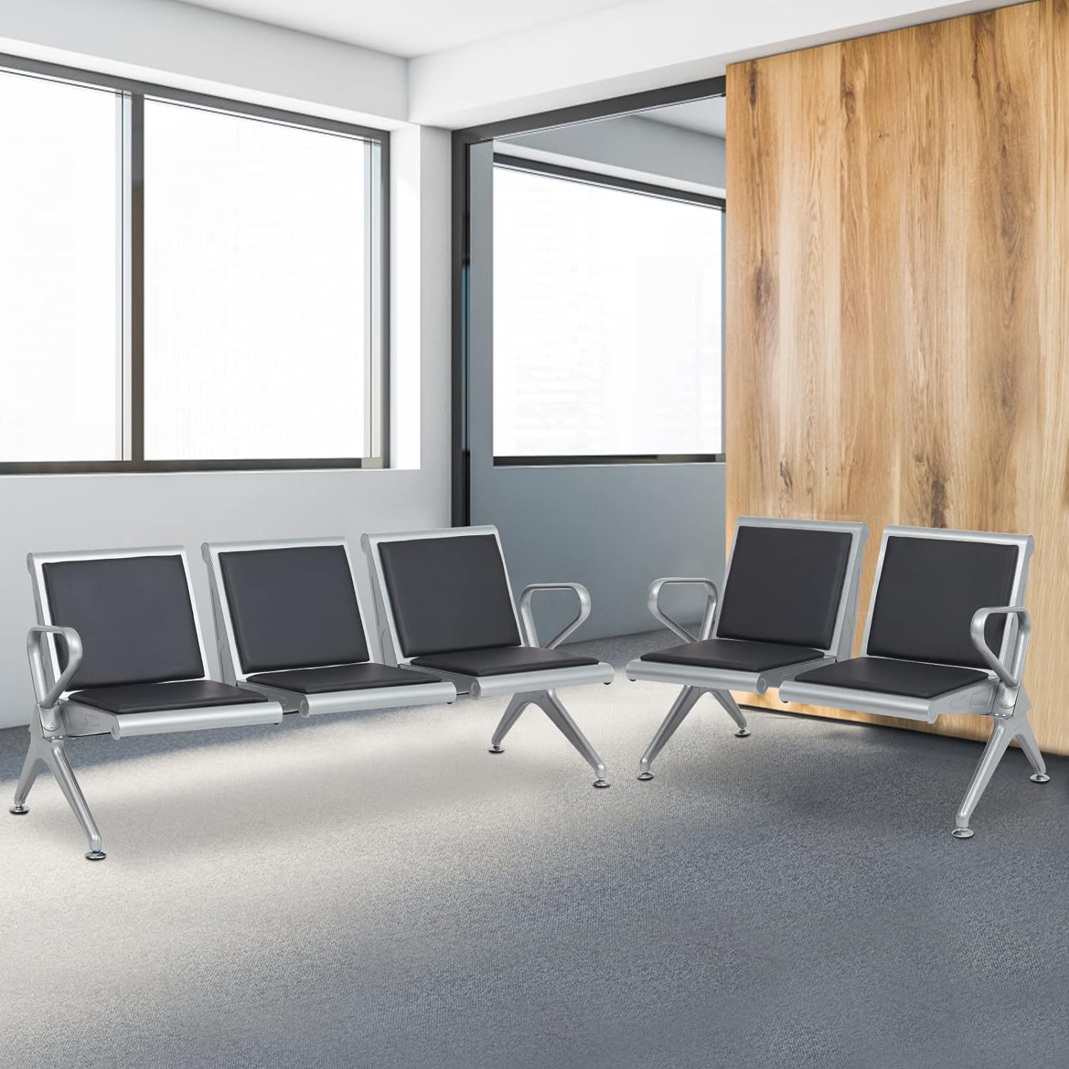 3-Link Reception office bench - Furniture Mart