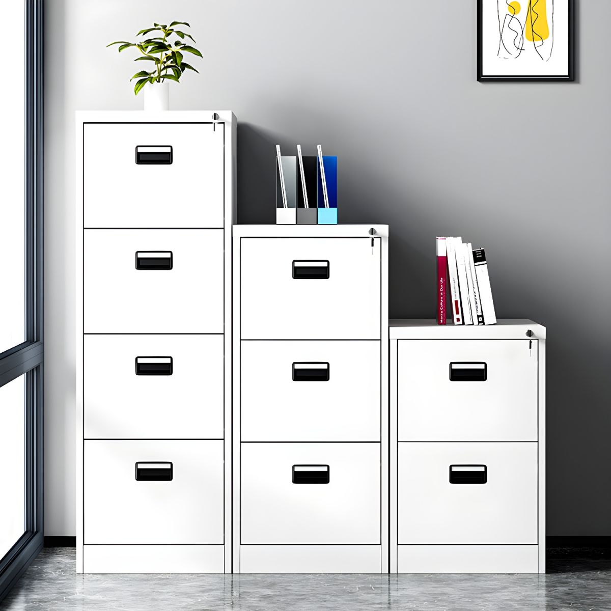 4-Drawer Steel Office Cabinet - Furniture Mart - Boss office products