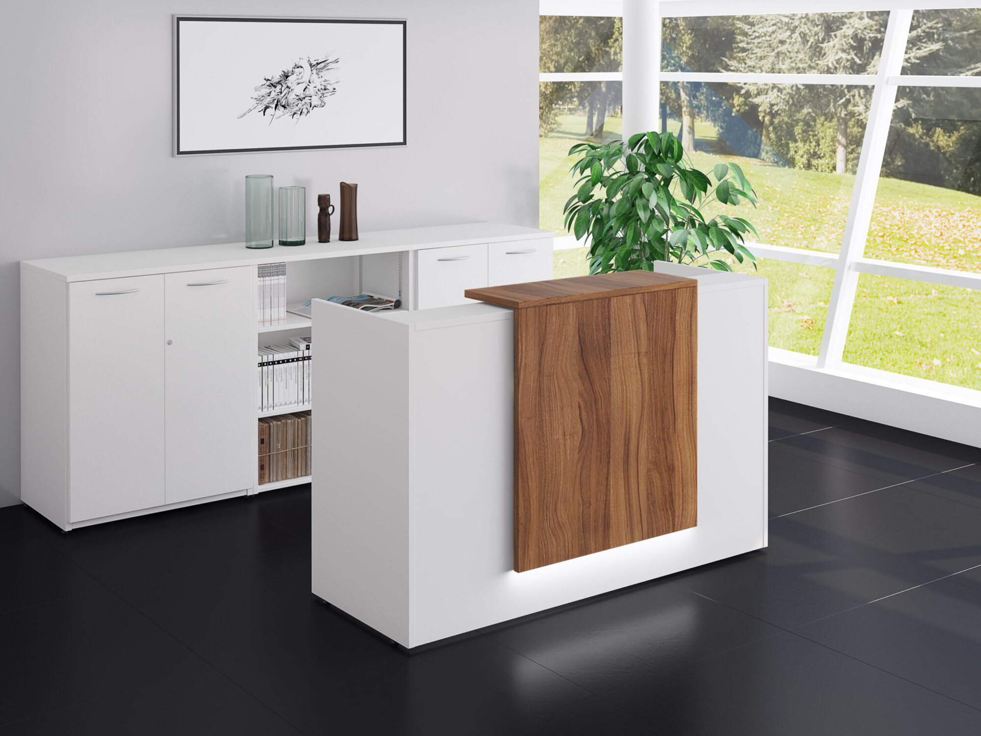 Modern Reception Desk - Furniture Mart - Reception office furniture