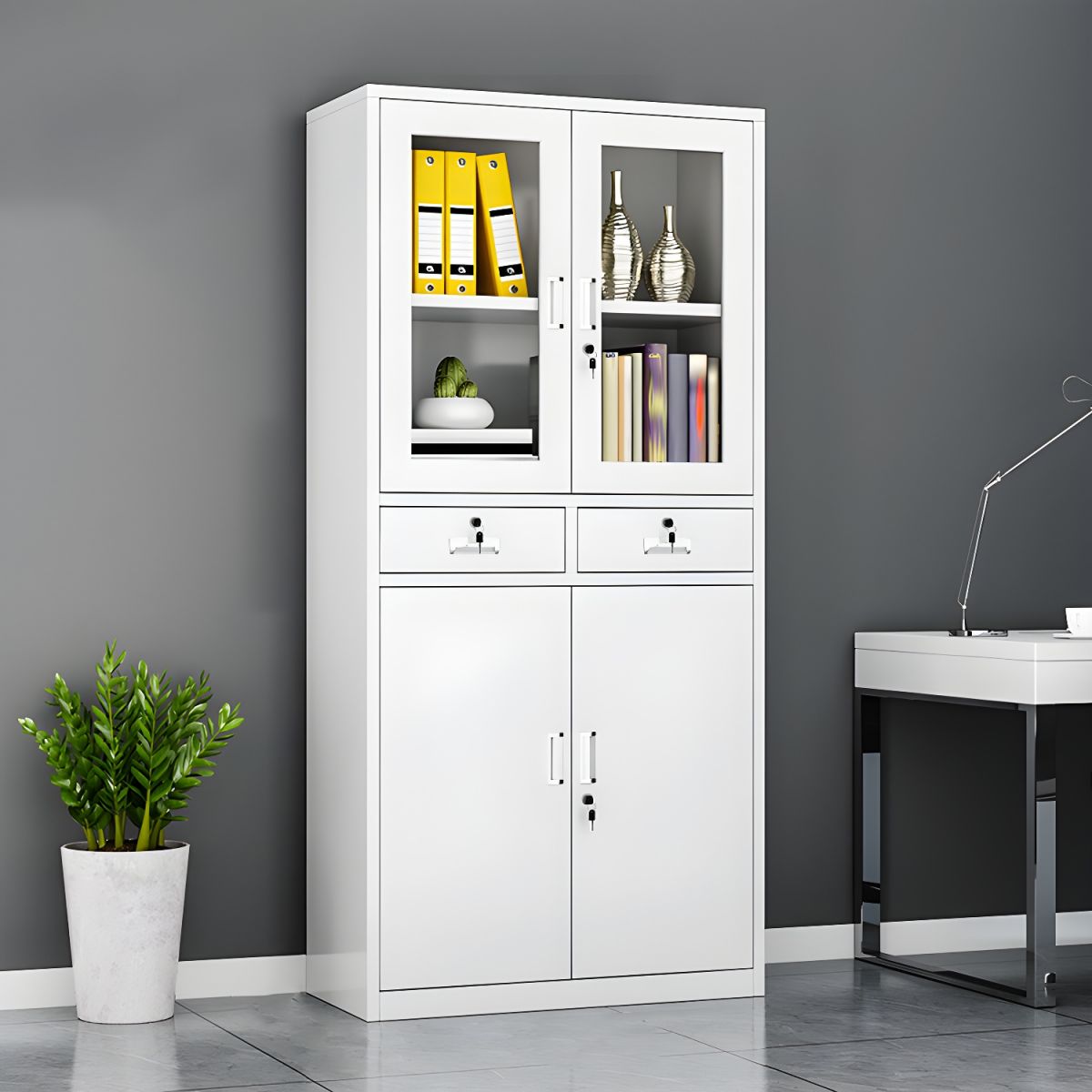 Modern Vertical File Cabinet Storage Shelves - Furniture Mart