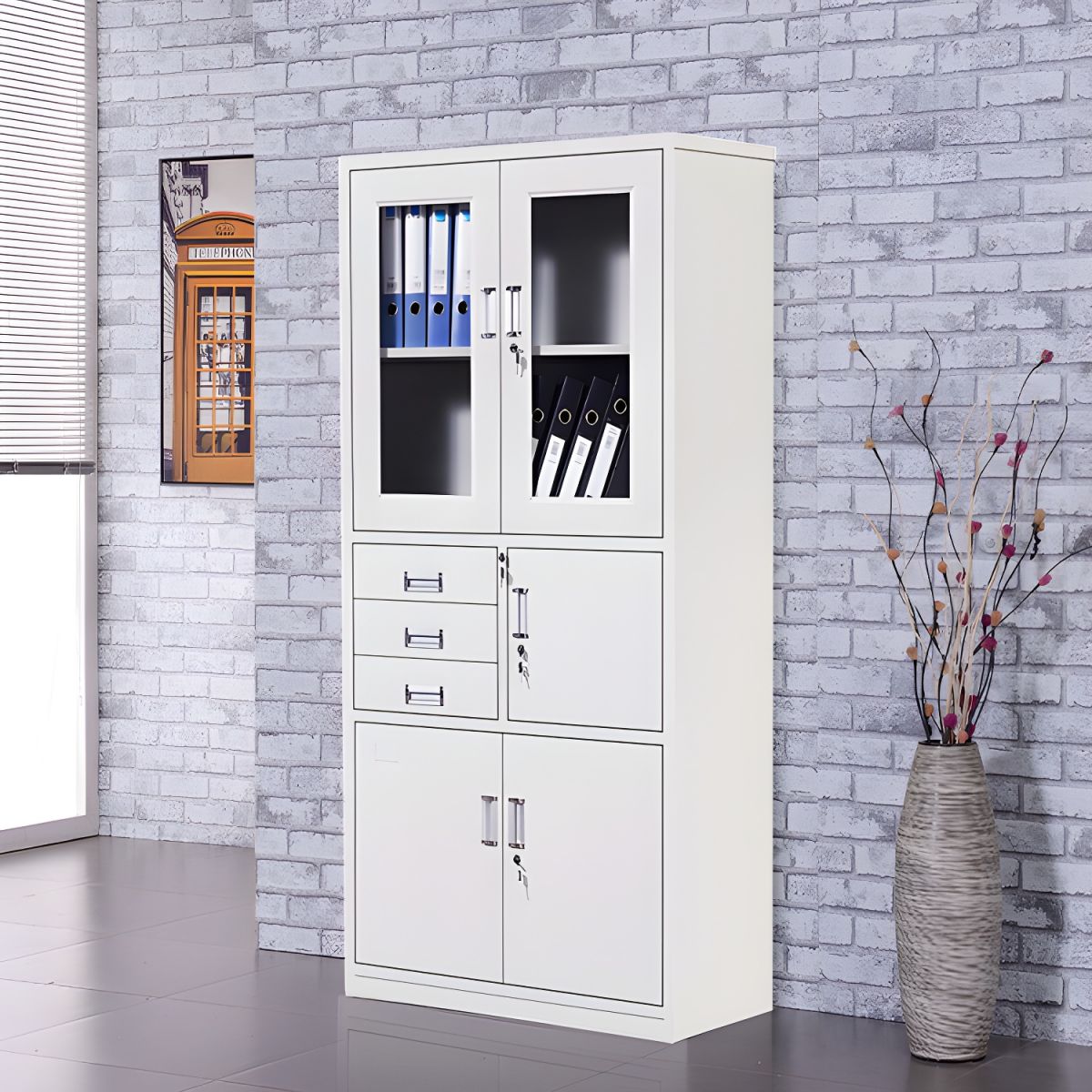 Steel filling cabinet with safe - Furniture Mart , Filling cabinets